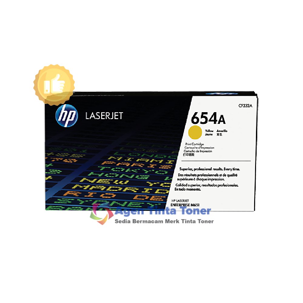 Jual Toner HP Laserjet 654a Yellow (CF332A) Original Harga Dan Spesifikasi