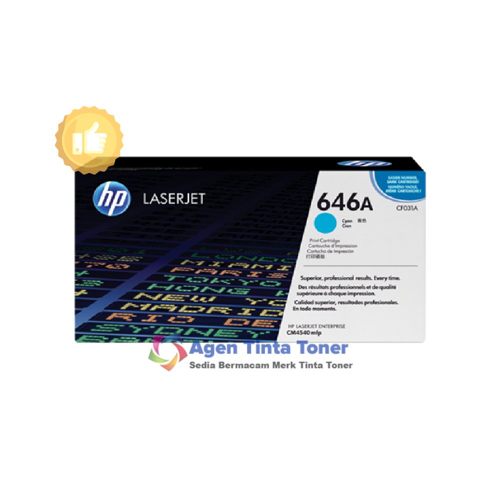 Jual Toner HP LaserJet 646A Cyan (CF031A) Original Harga Dan Spesifikasi