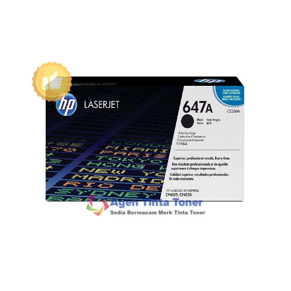 Jual Toner HP LaserJet 647A Black (CE260A) Original Harga Dan Spesifikasi
